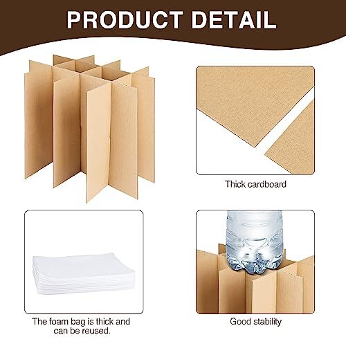 6 Sets Glass Divider Kits for Moving, Dish Packing Moving Boxes Kitchen ...