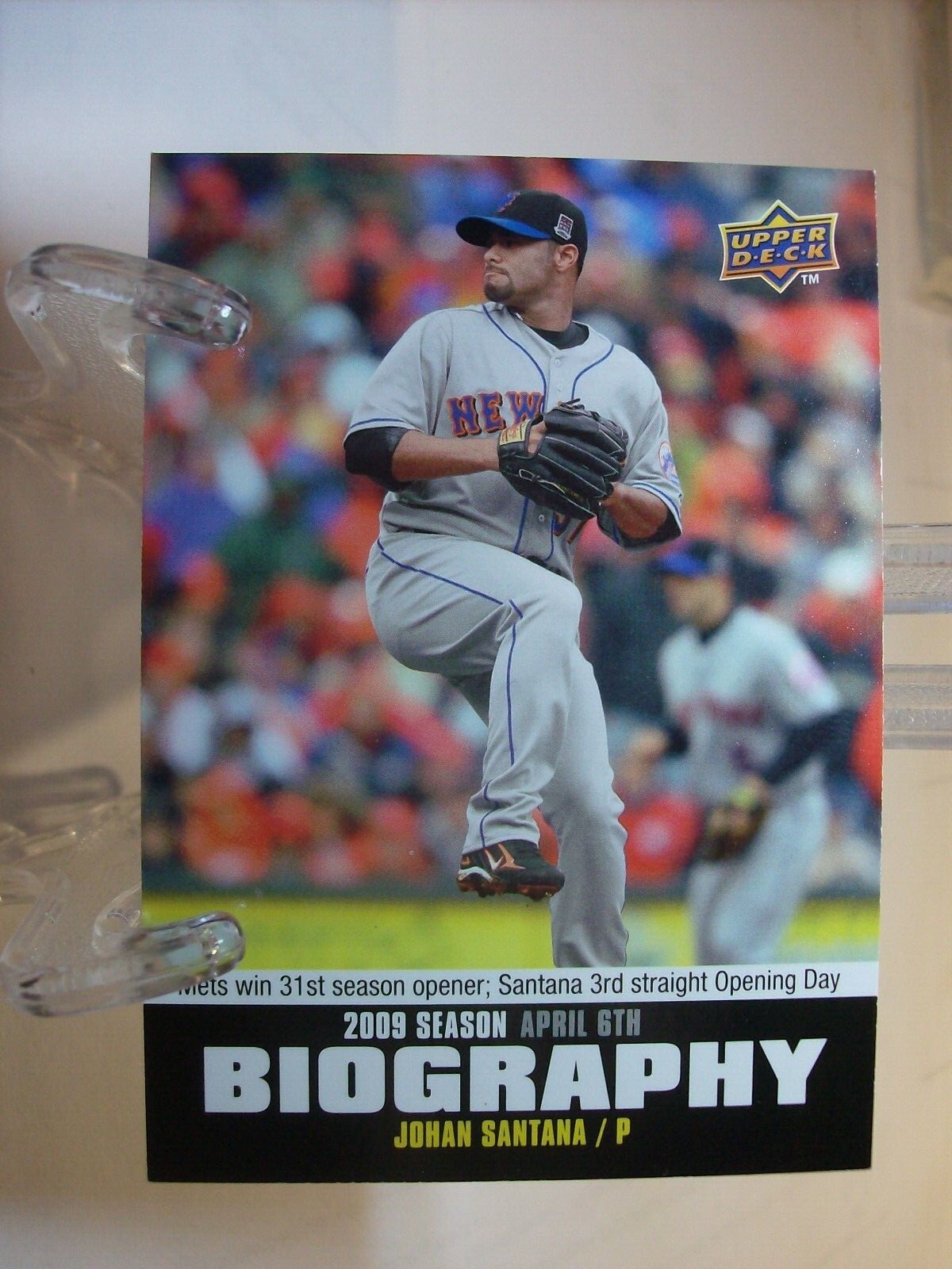2010 Upper Deck Season Biography Baseball Card #SB-2 Johan Santana ...