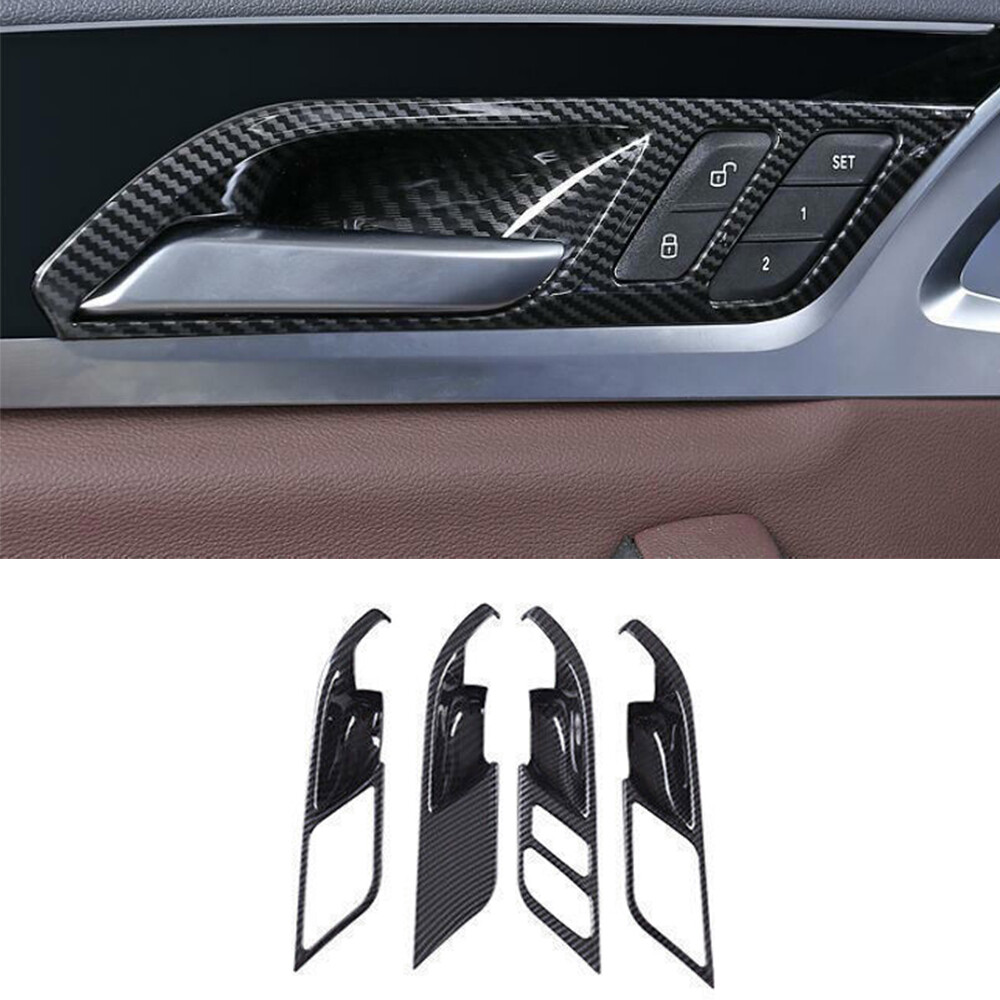 For BMW X3 G01 X4 G02 18-21 Carbon Fiber Inner Door Handle Bowl Cover ...