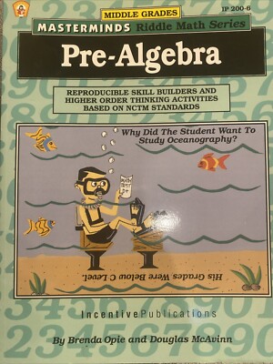 Masterminds Riddle Math Series Pre-Algebra And Geometry Workbooks ...
