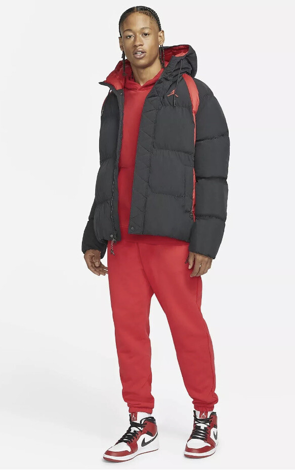 Jordan Essentials 'Black Red' Puffer Jacket Men's Size Medium [DA9806 ...