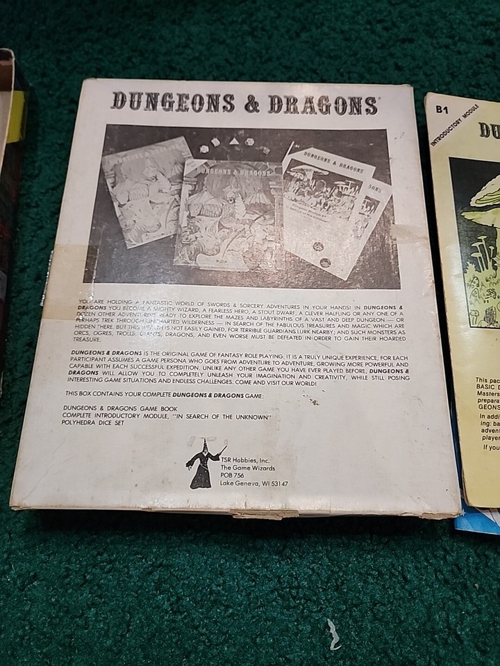 1979 Dungeons & Dragons Basic Set 1001 HAS DICE HOLMES EDITION LIZARD ...