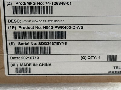 Cisco N540-PWR400-D NCS 540 400W DC Power Supply Unit CISCO EXCESS | eBay