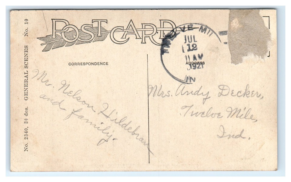 1921 Twelve Mile, IN Postcard- GREETINGS FROM TWELVE MILE INDIANA | eBay