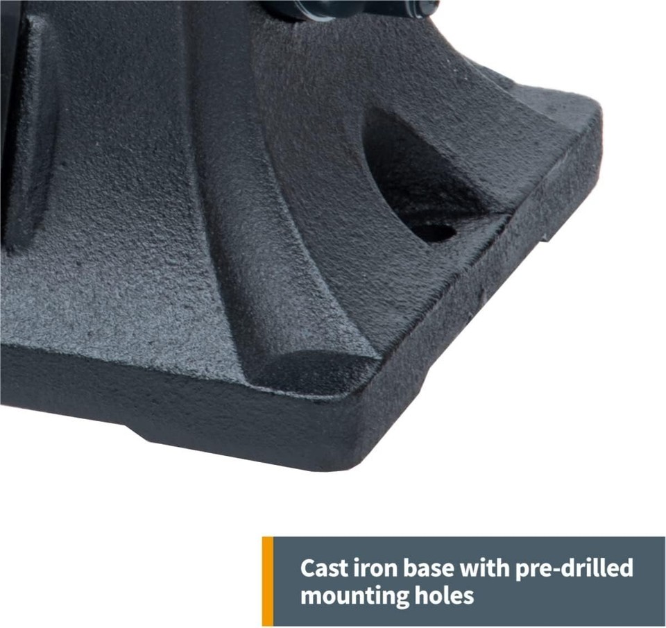 POWERTEC BF800C Slow Speed & Long Shift Bench Buffer Polisher, 2 Extra ...