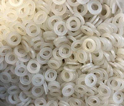 M6 Flat Nylon Washers (DIN 433) - 11.1mm O/D X 6.2mm I/D X 1.5mm Thk ...