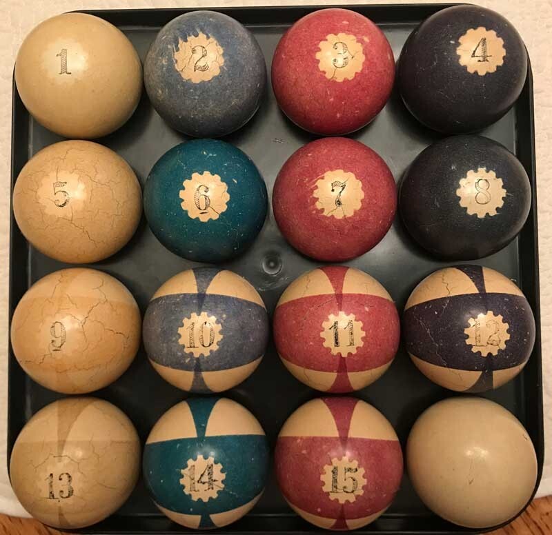 Antique Pool/Billiard Burt Clay Pool Balls. | eBay