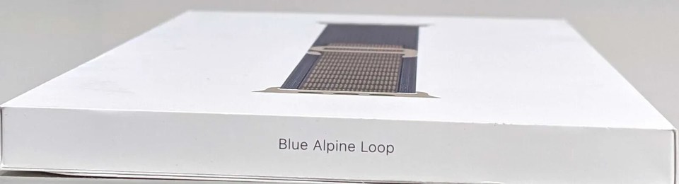 Genuine Apple Watch Band Alpine Loop (49mm) Blue - Medium (Fits 145mm ...