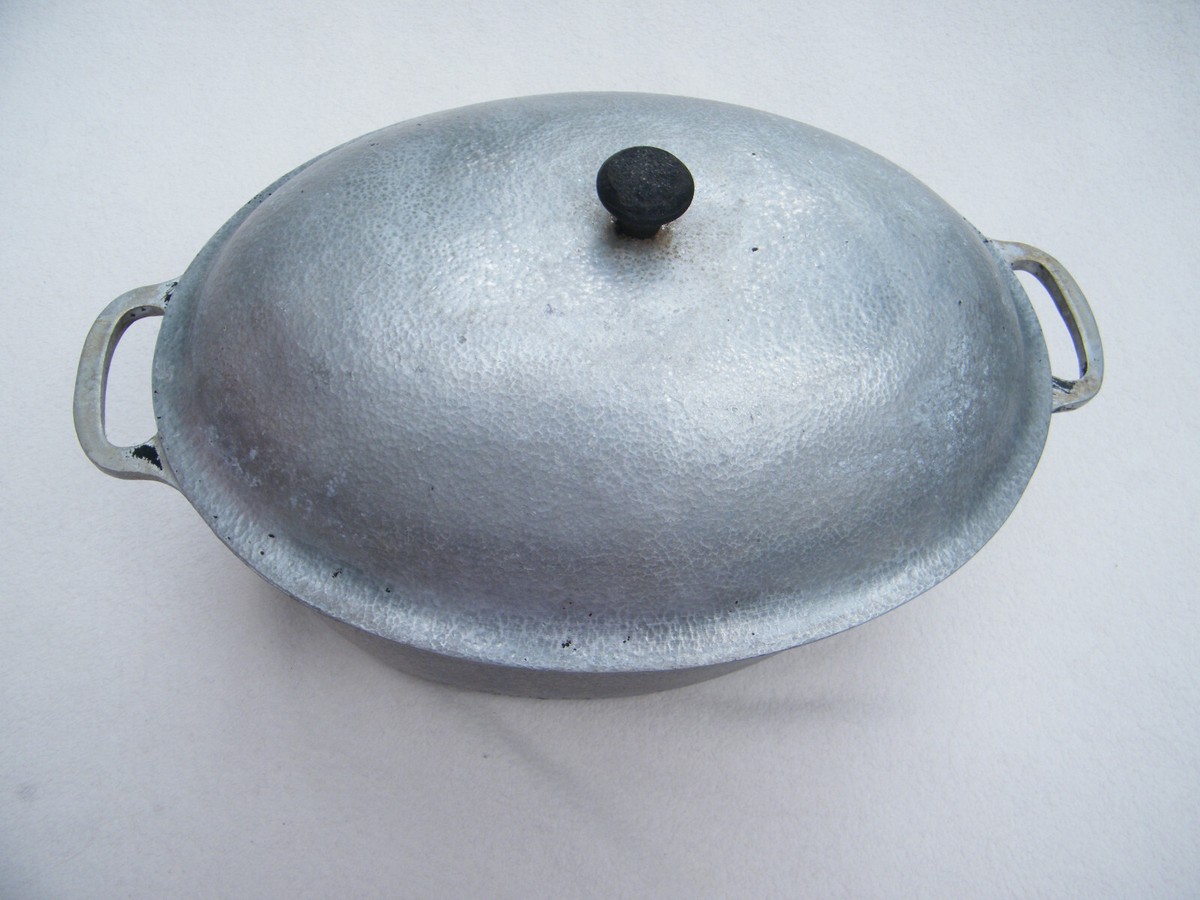 Vintage Club Aluminum Cookware Hammercraft Oval Dutch Oven