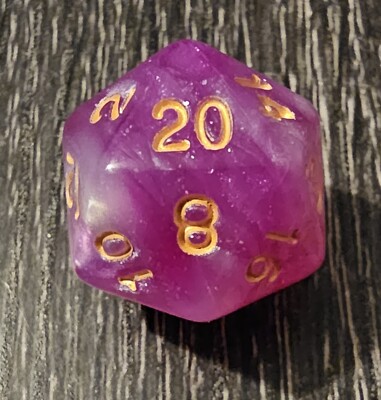 D20 Candy Pink Pearl Dice 20 Sided Die DnD D&D Tabletop RPG | eBay