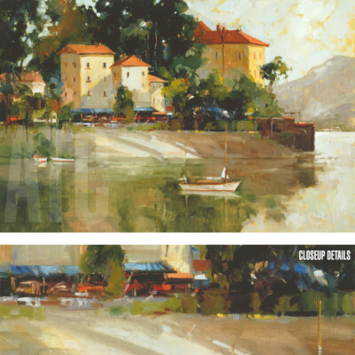 42W"x28H" VERONA ITALY II by TED GOERSCHNER - BOAT LAKE VIEW CHOICES of ...