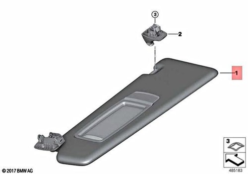 Genuine BMW M5 F90 G30 G31 G38 518d 520d ed 520dX Left Sun Visor ...