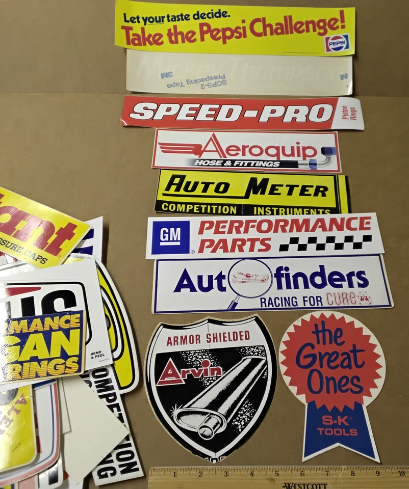 110 vtg 1970s 1980s-1990s drag racing decal stickers ORIGINAL NOS ...