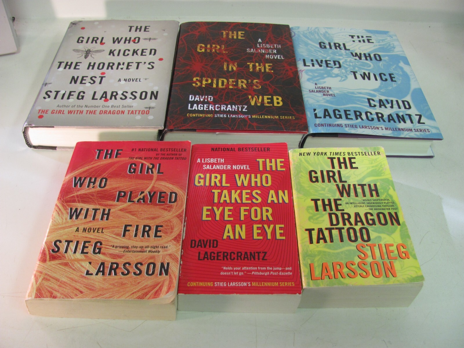 Mixed Lot of 6 LISBETH SALANDER ‘Millennium Series’ Novels ~ Larsson ...