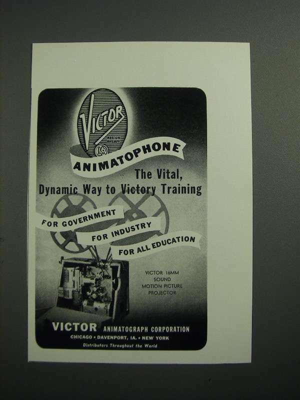 1942 Victor 16mm Sound Motion Picture Projector Ad - Animatophone | eBay