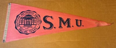 Vintage Southern Methodist University S.MU. Souvenir Pennant | eBay