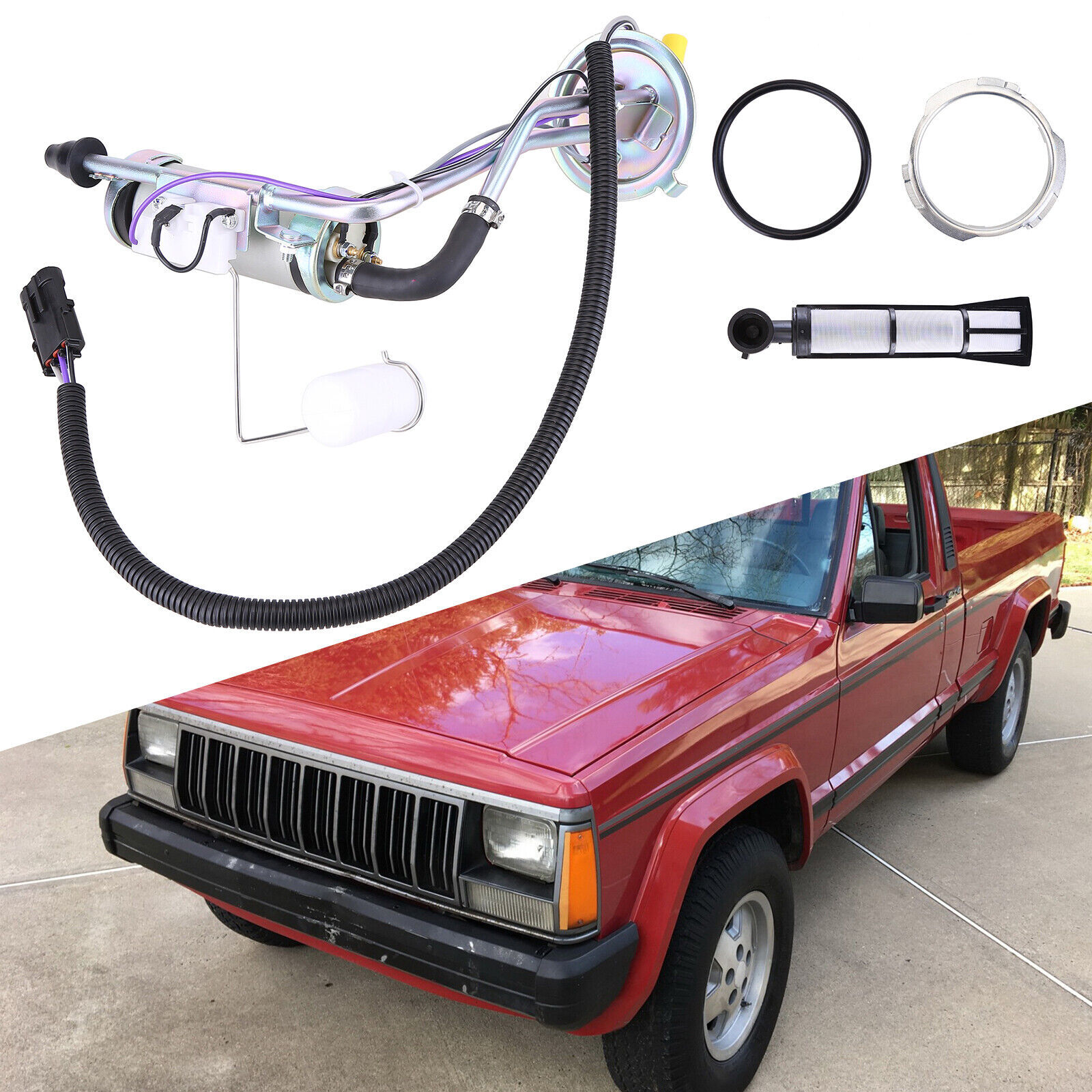 Gas tank sending unit with F.I. w/ the fuel pump For 1987-1990 Jeep ...