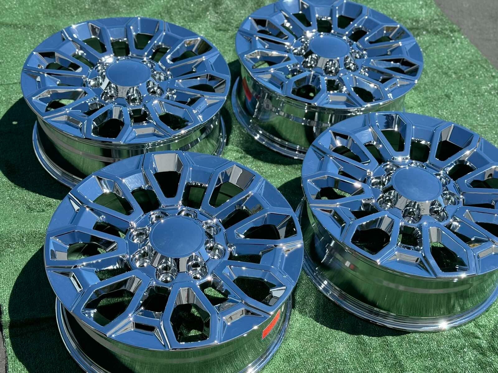 22" Chrome Wheels 22x8.5 8x180 Rims 2500 3500 Chevy Silverado GMC ...