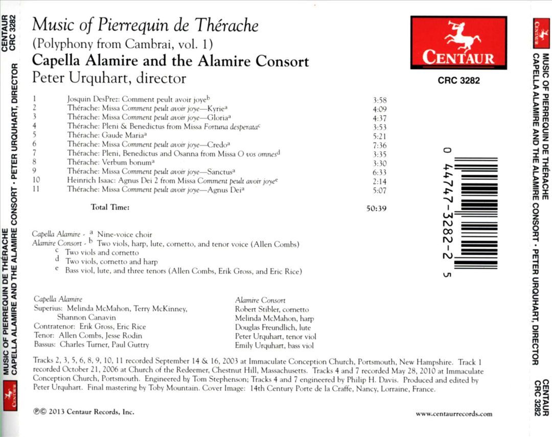 PETER URQUHART/CAPELLA ALAMIRE/ALAMIRE CONSORT MUSIC OF PIERREQUIN DE ...