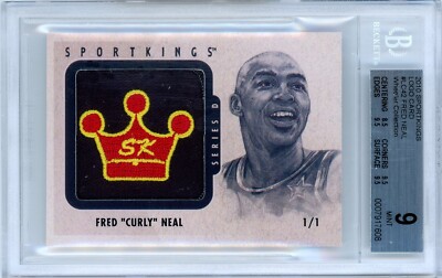 2010 SPORTKINGS LOGOS #LC-42 - FRED "CURLY" NEAL - 1/1 EMBROIDERED ...