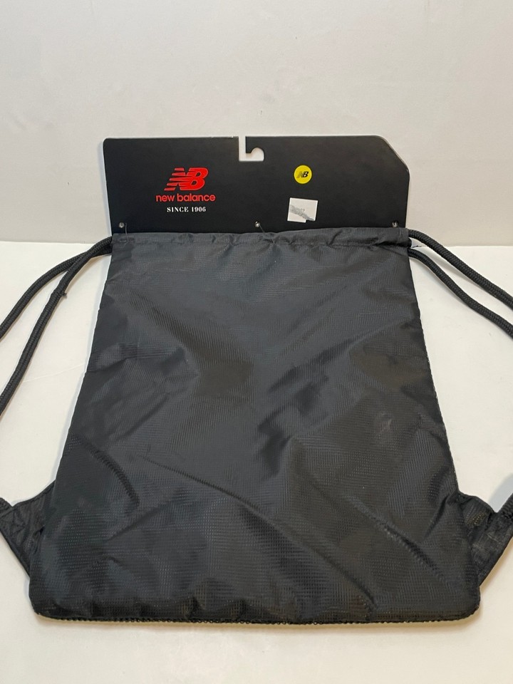 New Balance drawstring backpack gym travel bag pocket 17" x 13 ...