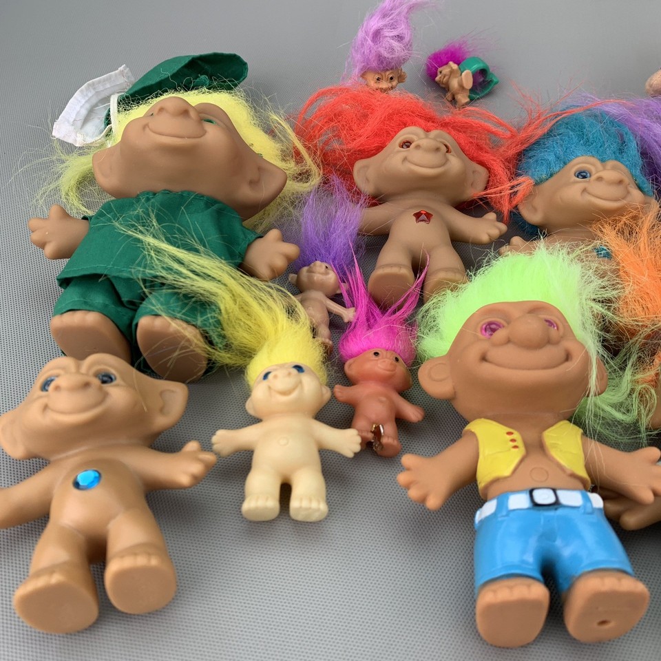 Lot Of Vintage Troll Dolls, Russ & Ace & Korea etc, Variety of Shapes ...