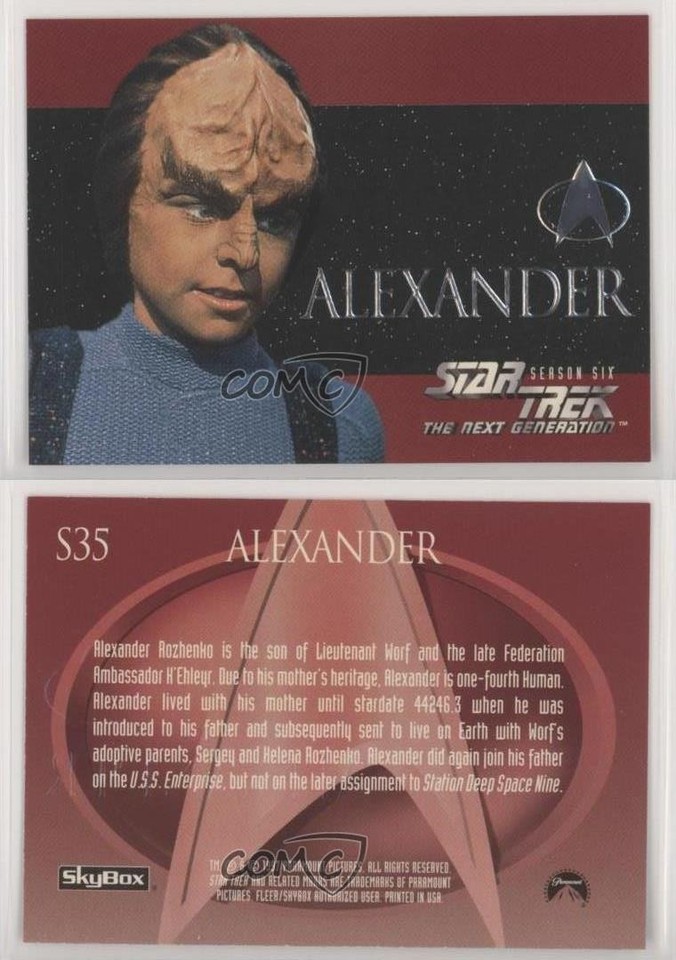 1997 SkyBox Star Trek: The Next Generation Season 6 Alexander Rozhenko ...