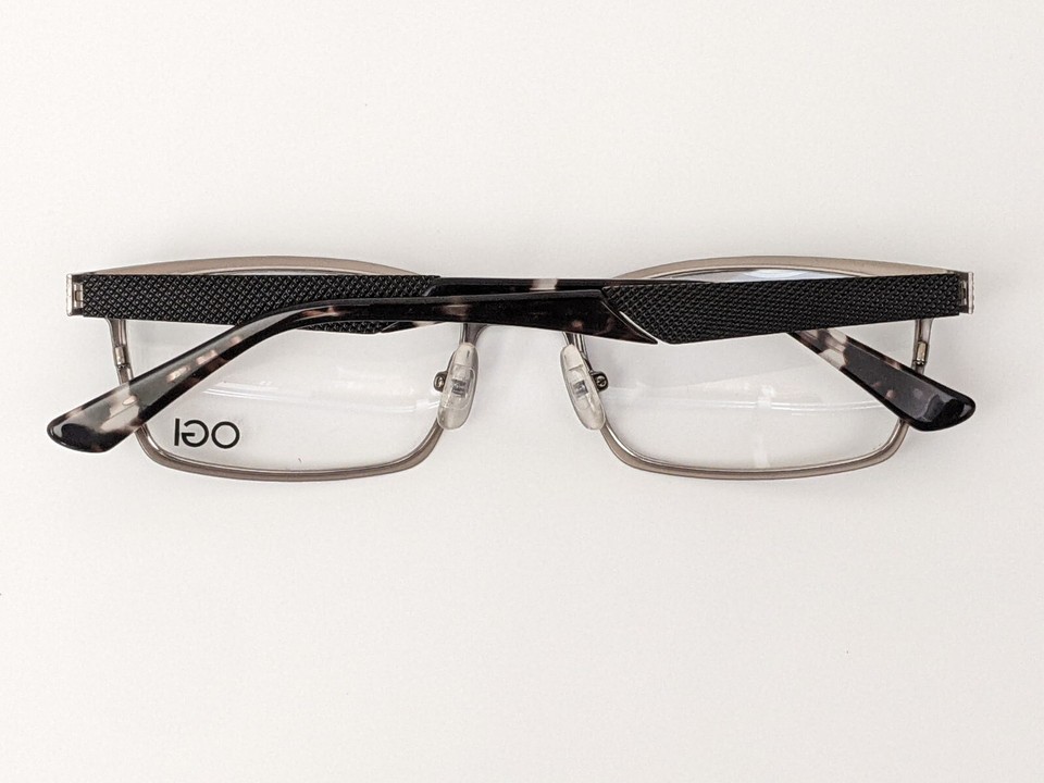 OGI Evolution 4508 1648 Rectangle Eyeglasses Frames: Black & Silver ...