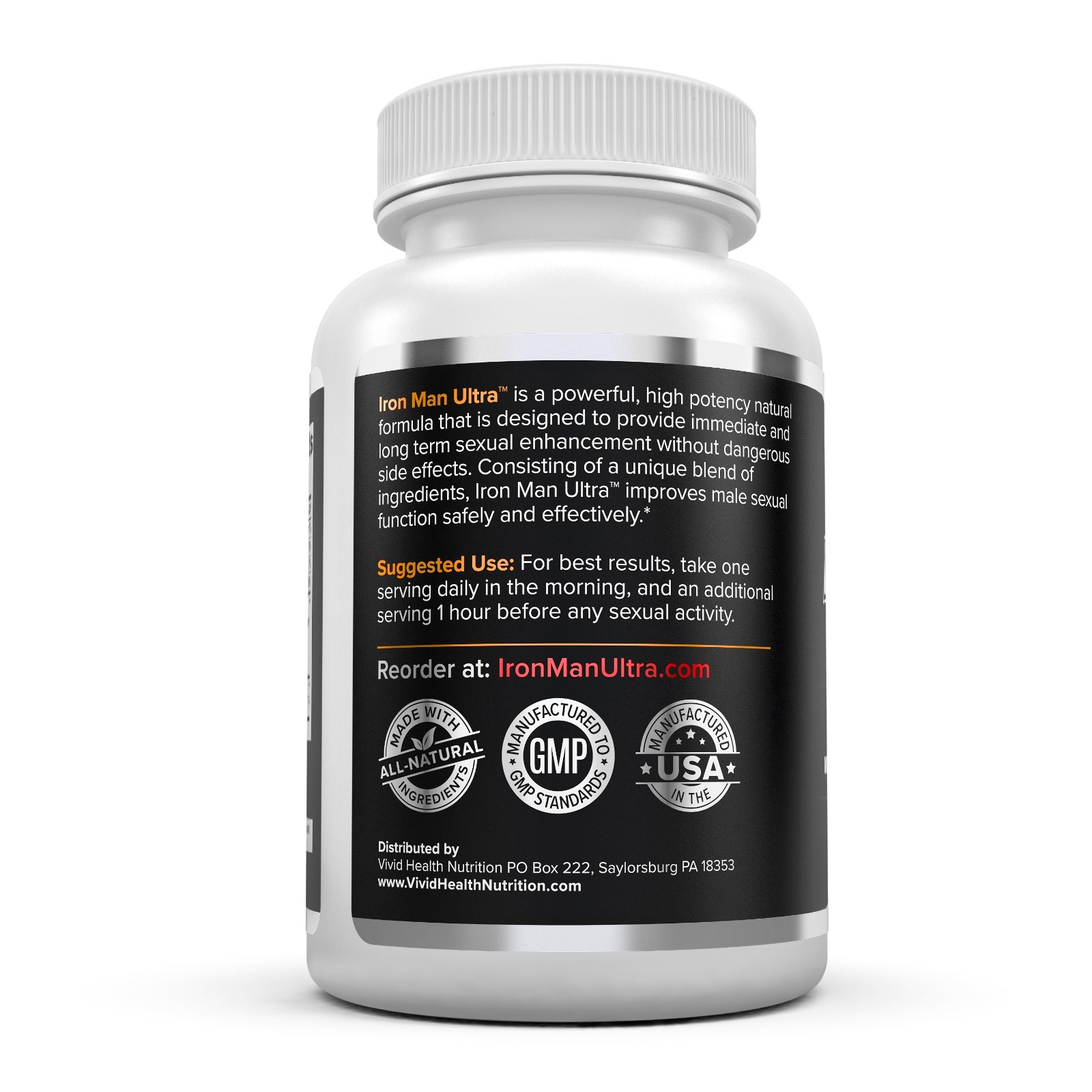 Iron Man Ultra 5 Bottles - High Potency Natural Male Enhancement (30 ...