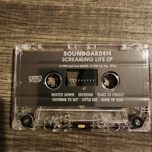 SOUNDGARDEN Screaming Life/Fopp Cassette 1990 Sub Pop SP12a Clear Shell ...