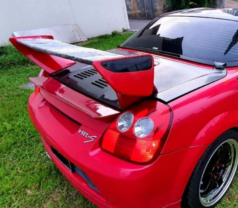 Unpainted Fiberglass Rear Spoiler Wing For Toyota 2000-2005 MRS MR2 ...