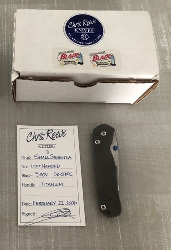 Chris Reeve Regular Sebenza - Small - LEFT HAND KNIFE - S30V | eBay