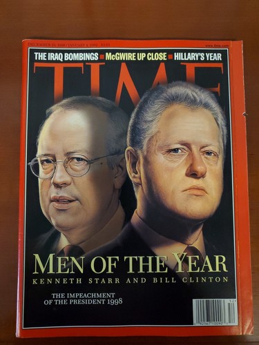 Time Magazine Dec 28, 1998/Jan 4, 1999. Men of the Year. Starr and ...