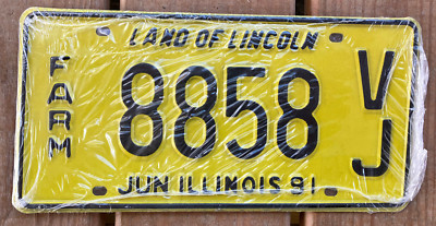 1991 ILLINOIS Farm License Plate PAIR~Unused~Sealed--Free Ship | eBay