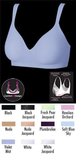 Bali Comfort Revolution Adjustable Straps Wire Free Bra Size 36D, #3463 ...