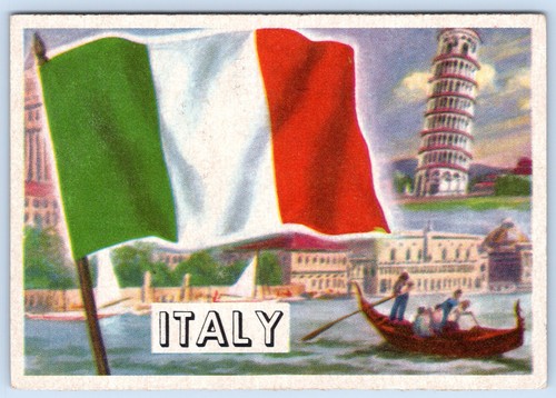 ITALY 1956 TOPPS FLAGS OF THE WORLD #58 EX+ 74605 | eBay