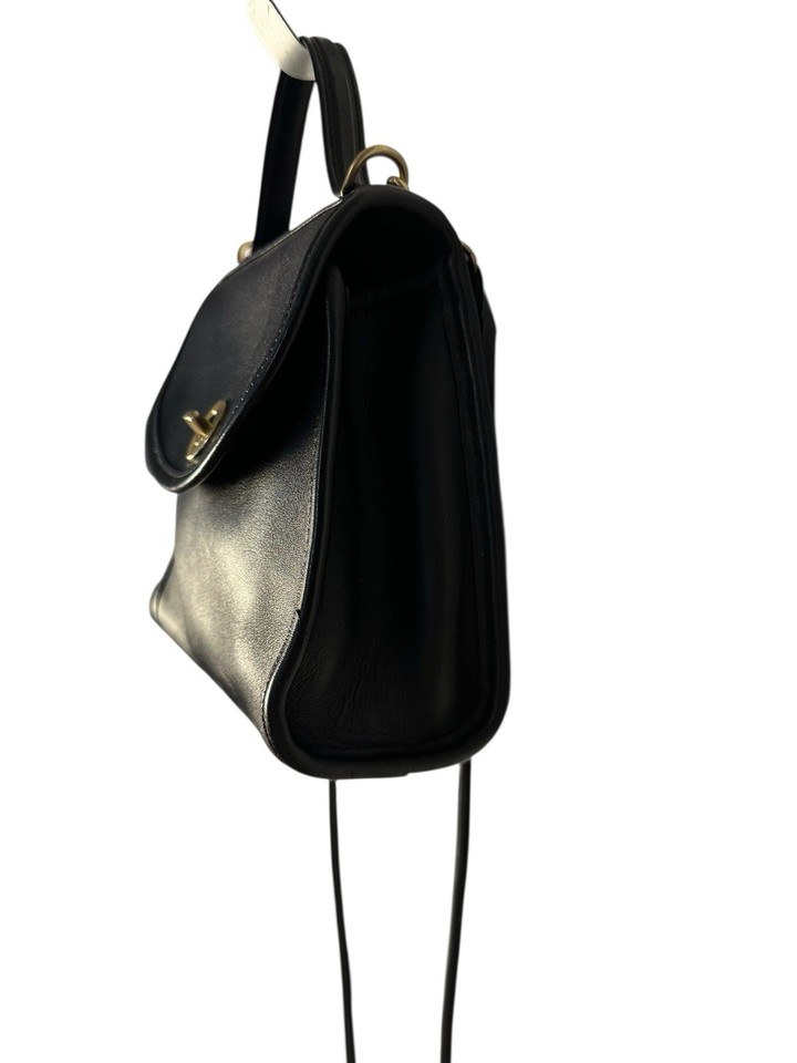 Vintage Coach Regina Black Leather Crossbody Satchel Bag Handbag 9983 ...