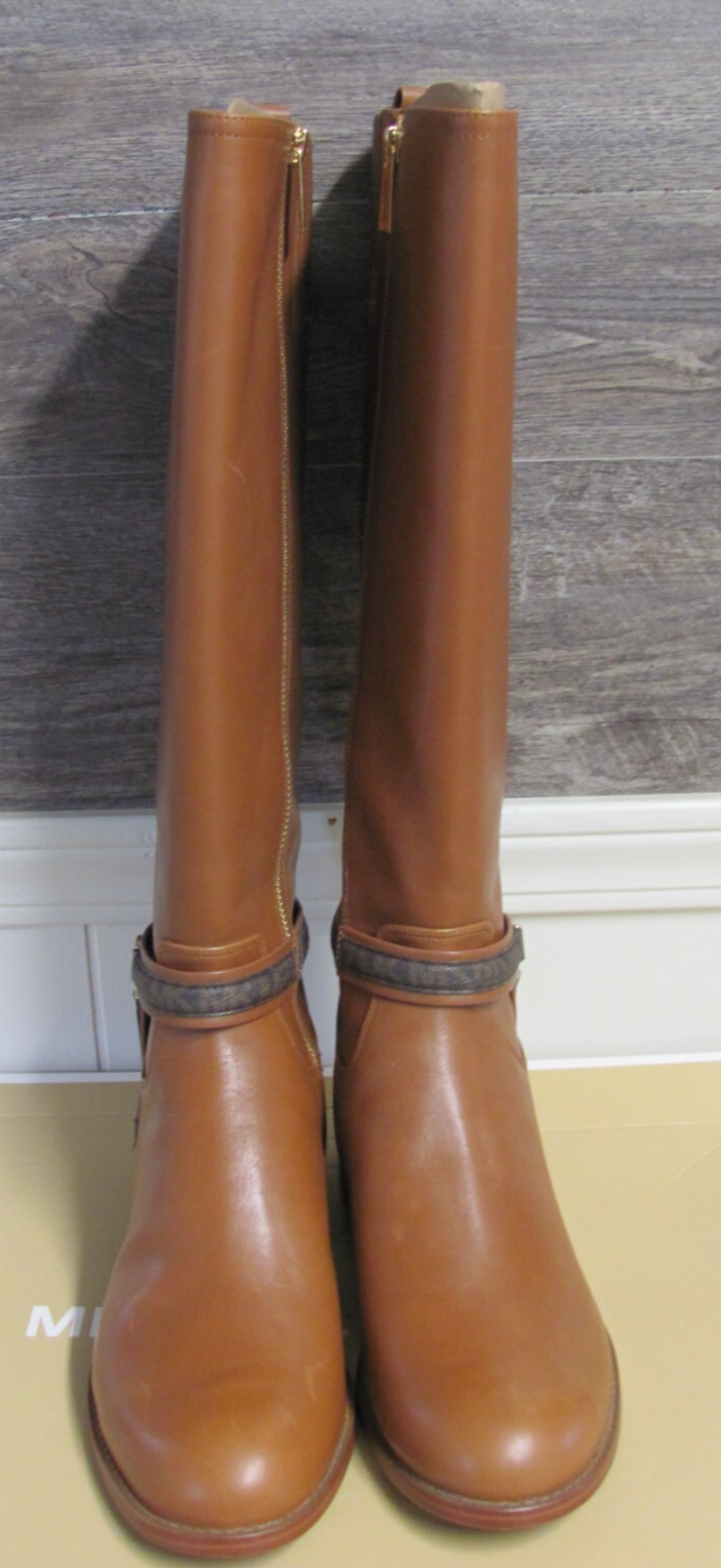 MICHAEL KORS MINDY FLAT BOOTS SIZE 9m NEW IN BOX GENUINE LEATHER ALL ...