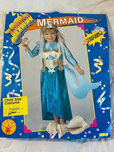 Vintage Rubie's Halloween Jama Mermaid Costume Sleep Ware Children's ...