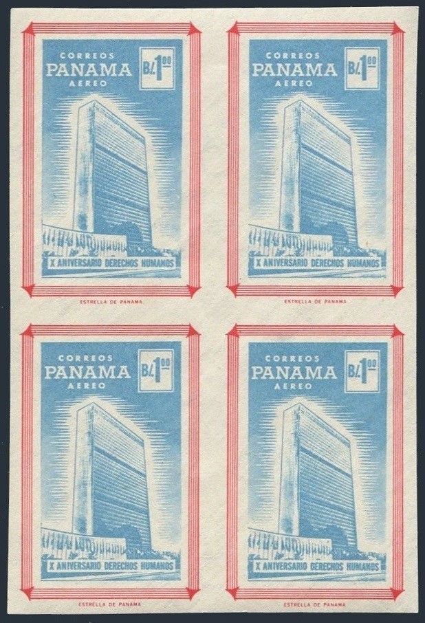 Panama C217 imperf block/4, MNH. Michel 567. Declaration of Human ...