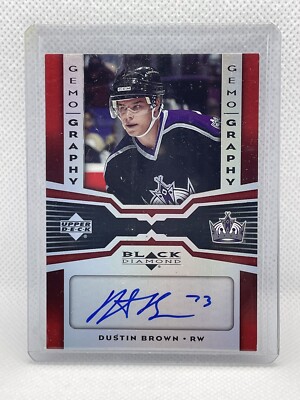 2005-06 UD Black Diamond Dustin Brown Gemography Ruby Autograph #38/50 ...