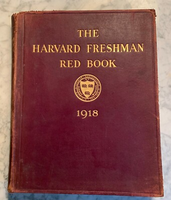 1918 Harvard Freshman Red Book Yearbook of the Class of 1918 Scarce ...