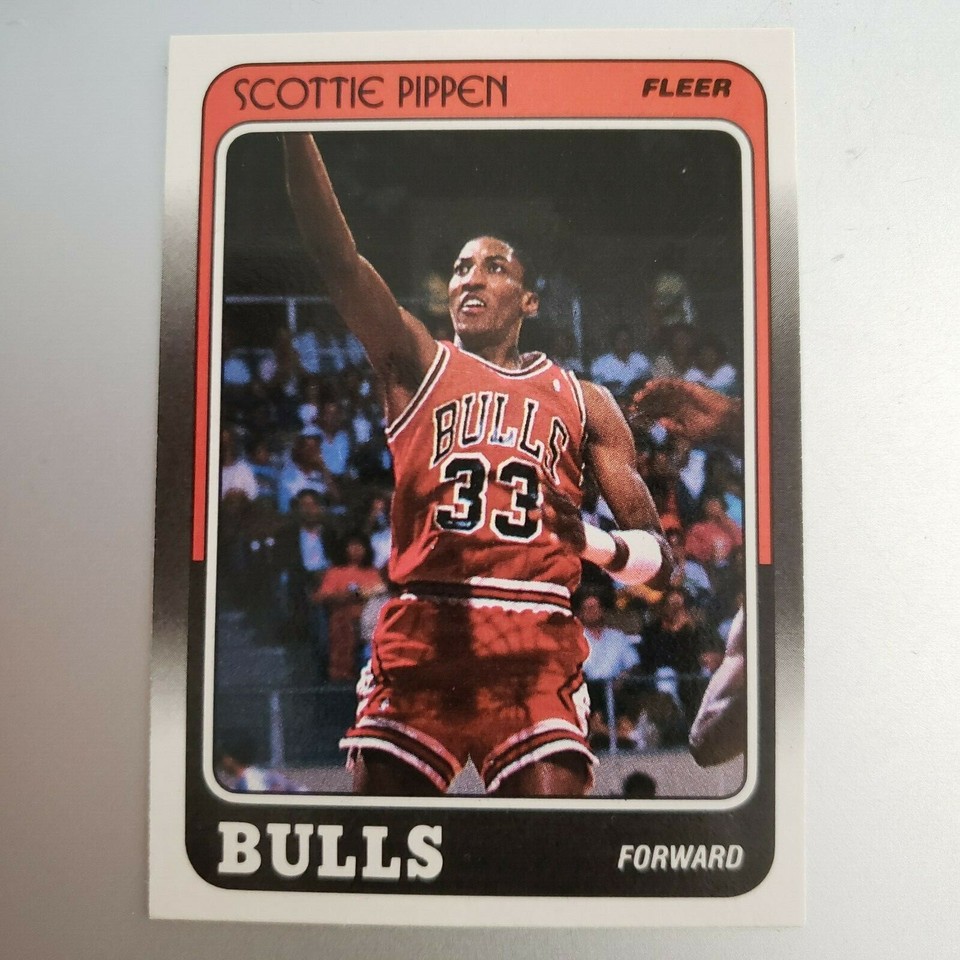 1988-89 Fleer #20 Scottie Pippen UER Rookie (Misspelled Pippin on card ...