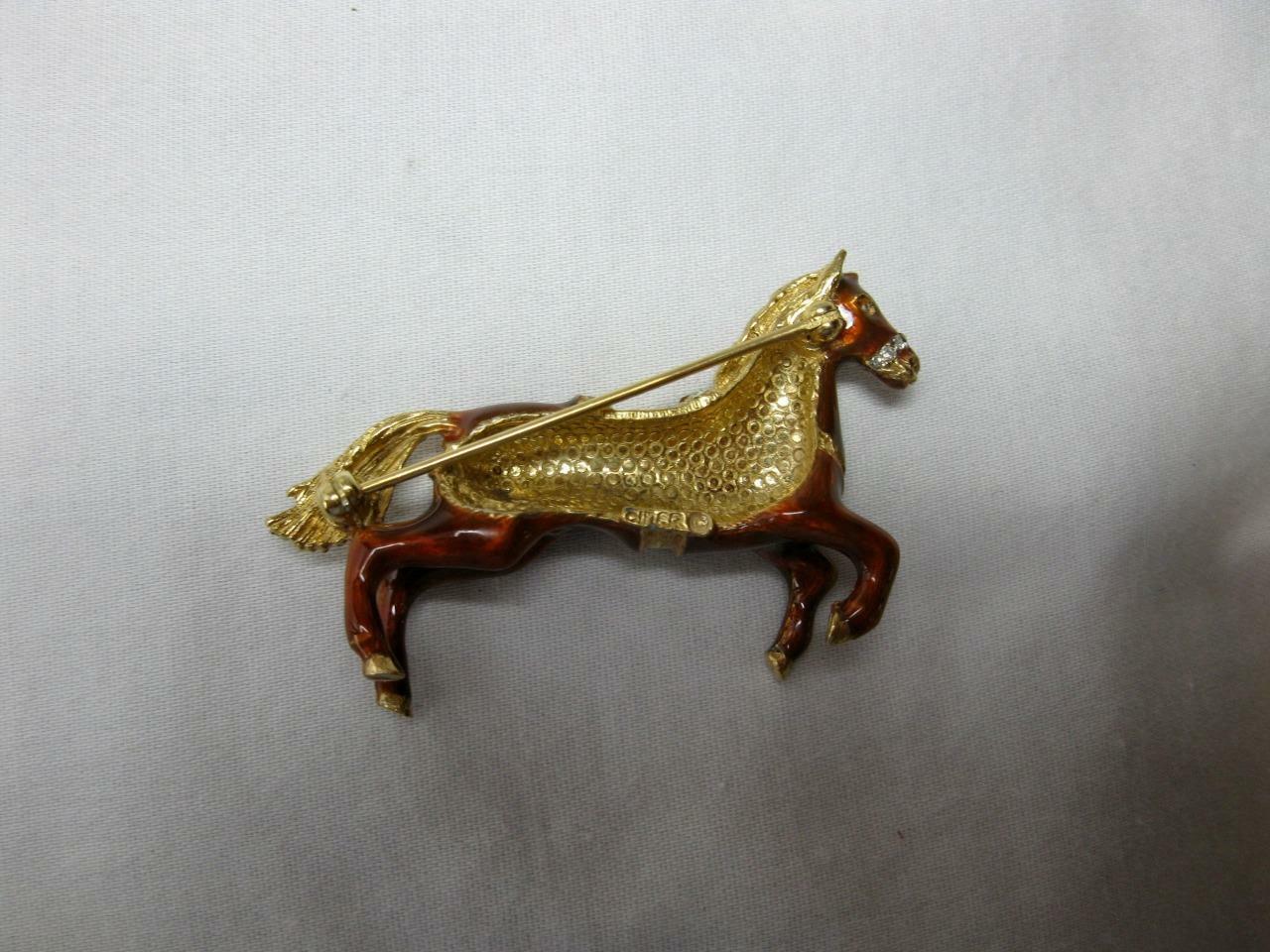 Ciner Horse Pin Enamel Signed Gorgeous Vintage Rare | eBay