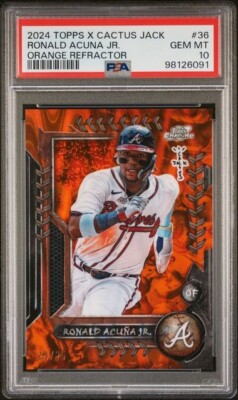 2024 Topps Cactus Jack #36 Ronald Acuña Jr Orange Refractor 25/25 - 1/1 ...
