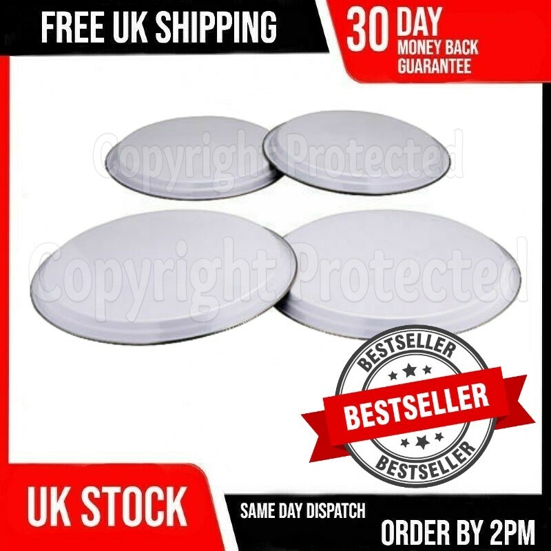 4PC SET OF COLOUR STAINLESS STEEL METAL ELECTRIC COOKER HOB RING COVER ...