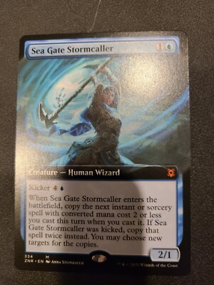 English - MTG Sea Gate Stormcaller - Extended Art - Zendikar Rising | eBay