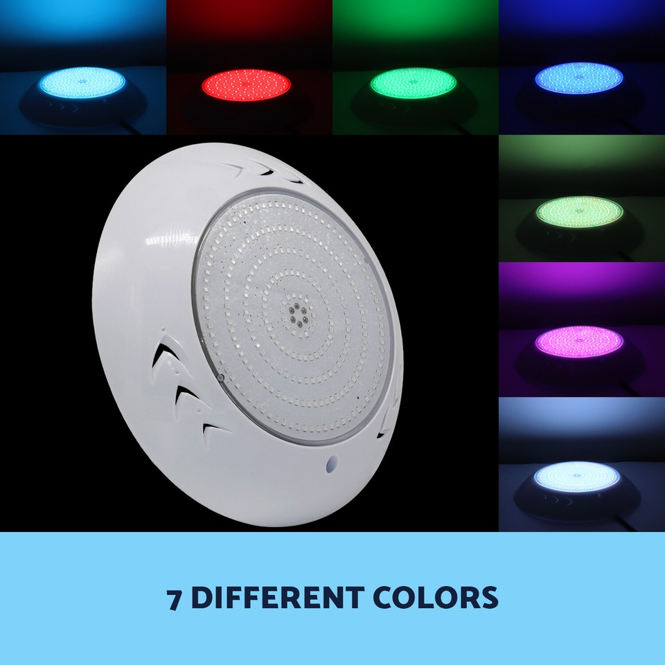 Resin Filled Swimming Pool LED Light 12V 55W RGB Remote Control Memory ...