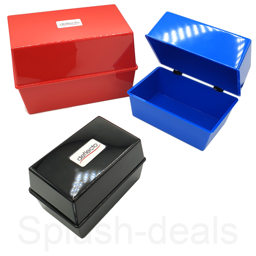 Index Card Box Record Card Boxes Deflecto - 5X3 6X4 8X5 sizes - Blue ...