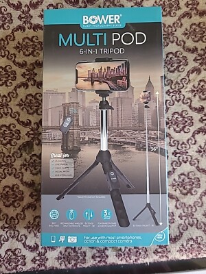 Bower Multi Pod 6-in-1 Tripod Remote Shutter for Smartphones, compact ...